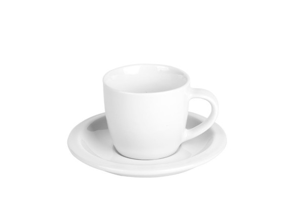 MOMENTO MINI, PORCELANSKA ŠOLJA I TACNA ZA "ESPRESSO" KAFU, 100 ML, BELA