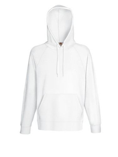 FRUIT OF THE LOOM, LIGHTWEIGHT HOODED SWEAT, MUŠKI DUKS SA KAPULJAČOM, BELA, 2XL