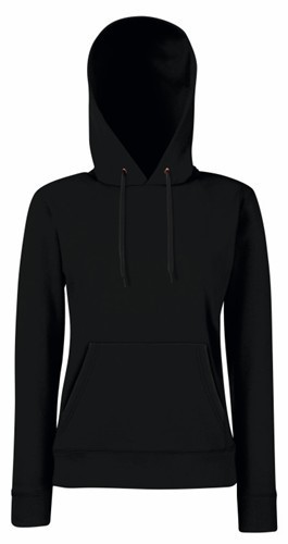 FRUIT OF THE LOOM, LADIES CLASSIC HOODED SWEAT, DUKS SA KAPULJAČOM ZA ŽENE, CRNA, M