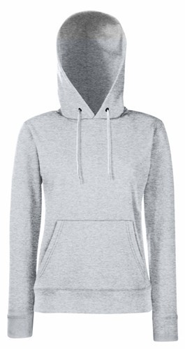 FRUIT OF THE LOOM, LADIES CLASSIC HOODED SWEAT, DUKS SA KAPULJAČOM ZA ŽENE, PEPELJASTO SIVA, S