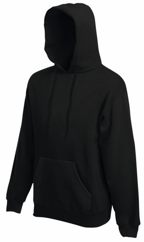 FRUIT OF THE LOOM, CLASSIC HOODED SWEAT, KLASIČNI MUŠKI DUKS SA KAPULJAČOM,CRNA , S