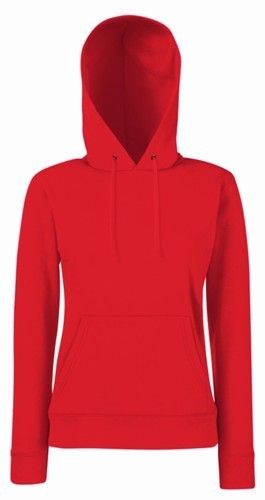 FRUIT OF THE LOOM, LADIES CLASSIC HOODED SWEAT, DUKS SA KAPULJAČOM ZA ŽENE, CRVENA, M