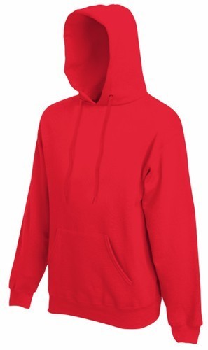 FRUIT OF THE LOOM, CLASSIC HOODED SWEAT, KLASIČNI MUŠKI DUKS SA KAPULJAČOM,CRVENA , L