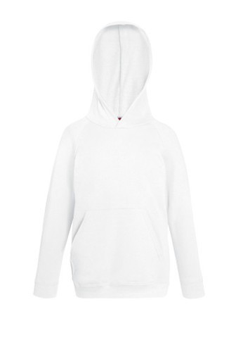 FRUIT OF THE LOOM, KIDS LIGHTWEIGHT HOODED SWEAT, DEČIJA DUKSERICA SA KAPULJAČOM, BELA , 3-4