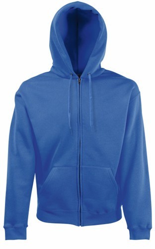 FRUIT OF THE LOOM, PREMIUM HOODED SWEAT JAKNA, ROYAL PLAVI, S