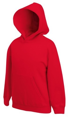 FRUIT OF THE LOOM, KIDS PREMIUM HOODED SWEAT, DUKS SA KAPULJAČOM ZA DECU, CRVENA, 7-8