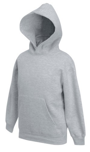 FRUIT OF THE LOOM, KIDS PREMIUM HOODED SWEAT, DUKS SA KAPULJAČOM ZA DECU, PEPELJASTO SIVA, 14-15