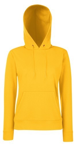 FRUIT OF THE LOOM, LADIES CLASSIC HOODED SWEAT, DUKS SA KAPULJAČOM ZA ŽENE, SUNCOKRET ŽUTA, S