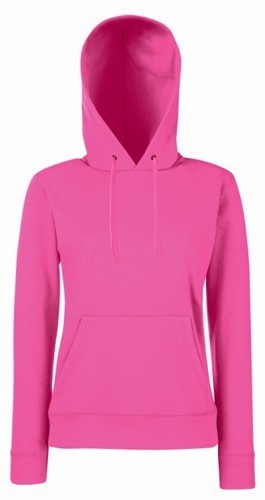 FRUIT OF THE LOOM, LADIES CLASSIC HOODED SWEAT, DUKS SA KAPULJAČOM ZA ŽENE, FUKSIJA, XS