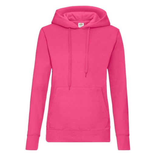 FRUIT OF THE LOOM, LADIES CLASSIC HOODED SWEAT, DUKS SA KAPULJAČOM ZA ŽENE, FUKSIJA, S