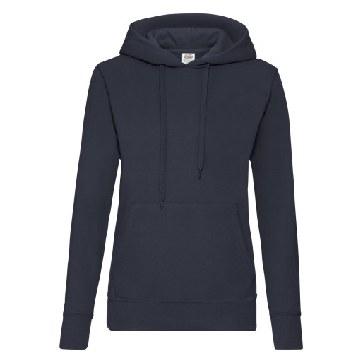 FRUIT OF THE LOOM, LADIES CLASSIC HOODED SWEAT, DUKS SA KAPULJAČOM ZA ŽENE, TAMNO TEGET, XS