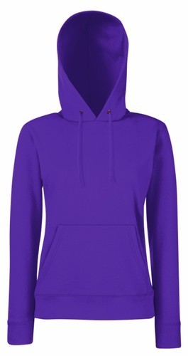 FRUIT OF THE LOOM, LADIES CLASSIC HOODED SWEAT, DUKS SA KAPULJAČOM ZA ŽENE, LJUBIČASTA, XS