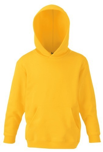 FRUIT OF THE LOOM, KIDS CLASSIC HOODED SWEAT, DUKS ZA DECU SA KAPULJAČOM, SUNCOKRET ŽUTA, 5-6