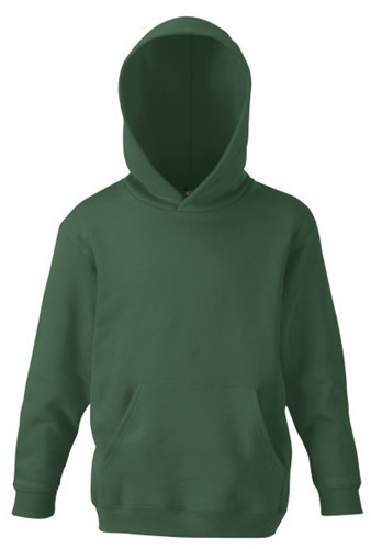 FRUIT OF THE LOOM, KIDS CLASSIC HOODED SWEAT, DUKS ZA DECU SA KAPULJAČOM, ŠUMSKO ZELENA, 14-15