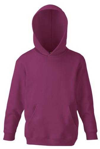 FRUIT OF THE LOOM, KIDS CLASSIC HOODED SWEAT, DUKS ZA DECU SA KAPULJAČOM, BURGUNDI, 5-6