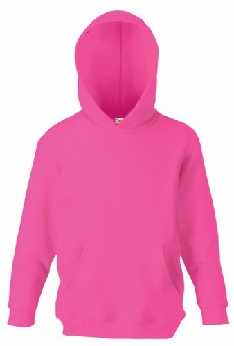 FRUIT OF THE LOOM, KIDS CLASSIC HOODED SWEAT, DUKS ZA DECU SA KAPULJAČOM, FUKSIJA, 5-6