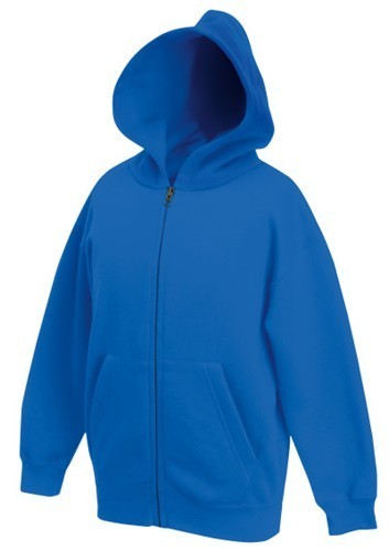 FRUIT OF THE LOOM, KIDS CLASSIC HOODED SWEAT JACKET, DUKS ZA DECU SA KAPULJAČOM I CIBZAROM,ROYAL PLAVA , 14-15