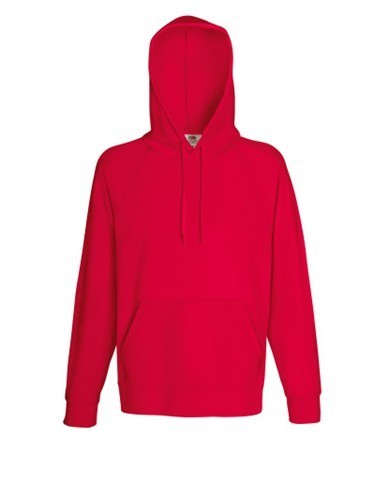 FRUIT OF THE LOOM, LIGHTWEIGHT HOODED SWEAT, MUŠKI DUKS SA KAPULJAČOM, CRVENA , S