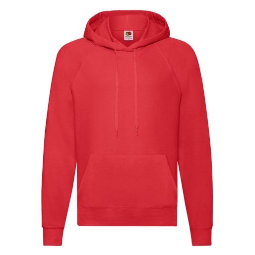 FRUIT OF THE LOOM, LIGHTWEIGHT HOODED SWEAT, MUŠKI DUKS SA KAPULJAČOM, CRVENA , M