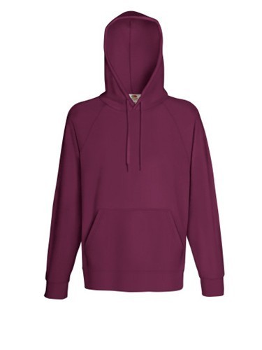 FRUIT OF THE LOOM, LIGHTWEIGHT HOODED SWEAT, MUŠKI DUKS SA KAPULJAČOM, BURGUNDI, S