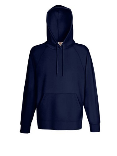 FRUIT OF THE LOOM, LIGHTWEIGHT HOODED SWEAT, MUŠKI DUKS SA KAPULJAČOM, TAMNO TEGET, S