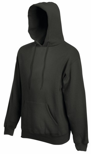 FRUIT OF THE LOOM, PREMIUM HOODED SWEAT, MUŠKI DUKS SA KAPULJAČOM, UGLJENASTA, S