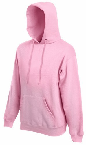 FRUIT OF THE LOOM, CLASSIC HOODED SWEAT, KLASIČNI MUŠKI DUKS SA KAPULJAČOM, ROZA, S