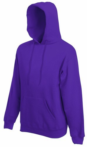 FRUIT OF THE LOOM, CLASSIC HOODED SWEAT, KLASIČNI MUŠKI DUKS SA KAPULJAČOM,LJUBIČASTA , S