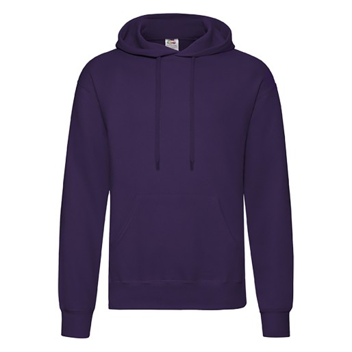 FRUIT OF THE LOOM, CLASSIC HOODED SWEAT, KLASIČNI MUŠKI DUKS SA KAPULJAČOM, LJUBIČASTA, XL