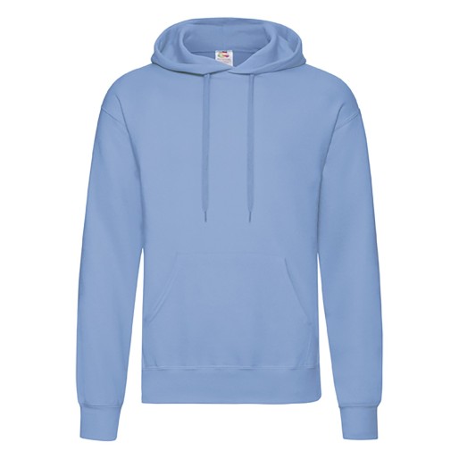 FRUIT OF THE LOOM, CLASSIC HOODED SWEAT, KLASIČNI MUŠKI DUKS SA KAPULJAČOM, NEBESKO PLAVA, XL