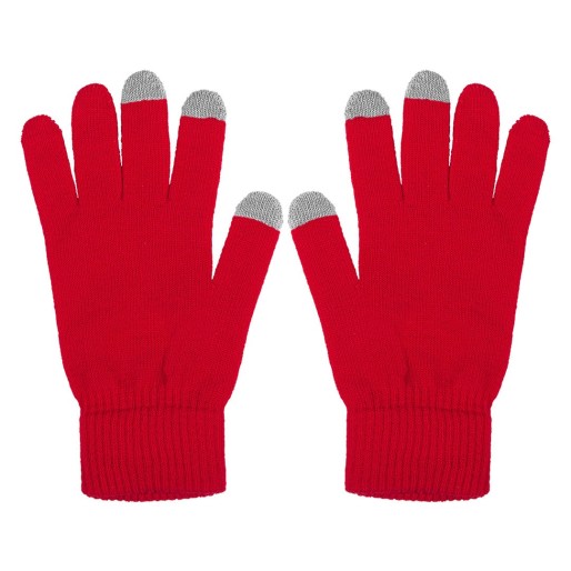 TOUCH GLOVE, RUKAVICE SA TRI AKTIVNA "TOUCH" PRSTA, CRVENI, L/XL