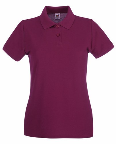 FRUIT OF THE LOOM, LADIES PREMIUM POLO, ŽENSKA PREMIUM POLO MAJICA, BURGUNDI, M