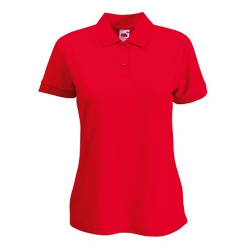 FRUIT OF THE LOOM, 65/35 LADIES POLO, POLO MAJICA ZA ŽENE,CRVENA, S