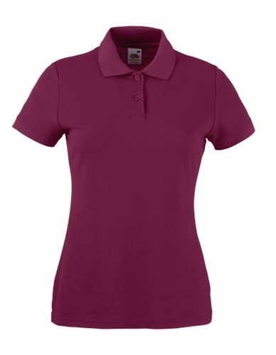 FRUIT OF THE LOOM, 65/35 LADIES POLO, POLO MAJICA ZA ŽENE, ,BURGUNDI XS