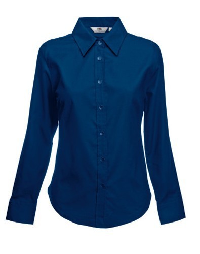 FRUIT OF THE LOOM, LADIES LS OXFORD SHIRT, ŽENSKA OXFORD KOŠULJA DUGIH RUKAVA, TEGET, M