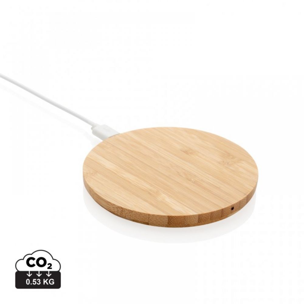 Bamboo 5W round wireless charger