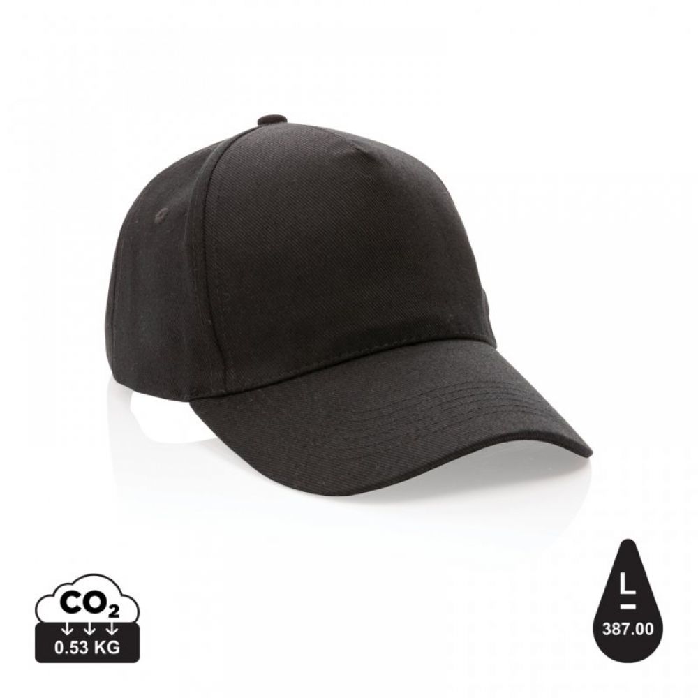 Impact 5panel 280gr Recycled cotton cap with AWARE™ tracer