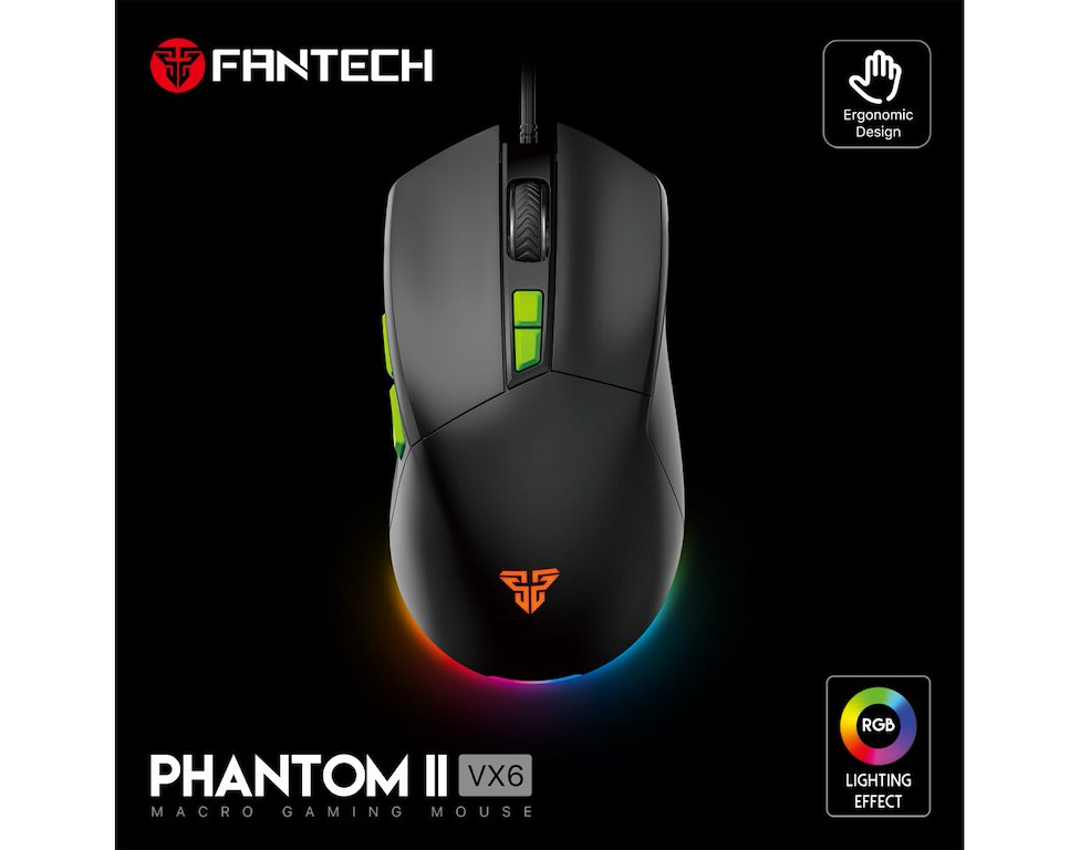 Mis Gaming Fantech VX6 Phantom II crni