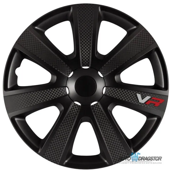 UNIVERZALNE RATKAPNE 16" VR CARBON-BLACK- ABS SET