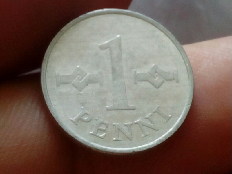 Finska, 1 peni 1975