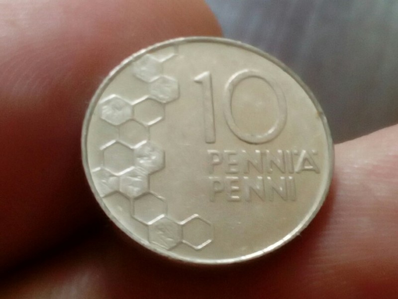 Finska, 10 penija 1992