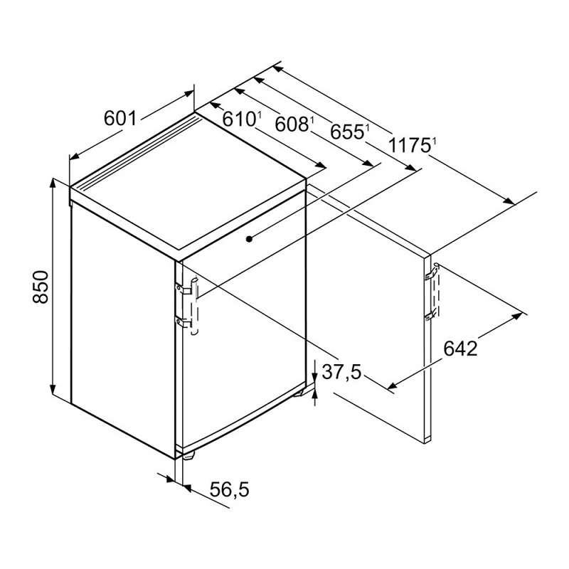 Liebherr frižider sa komorom TPesf 1714 - Comfort GlassLine