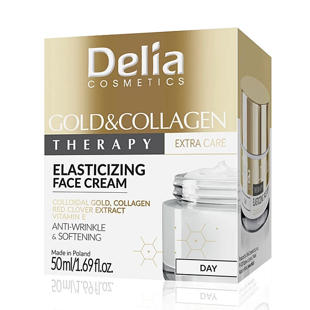 GOLD&COLLAGEN THERAPY Krema za lice - sa vitaminom E, kolagenom i ektraktom crvene deteline, 50 Ml