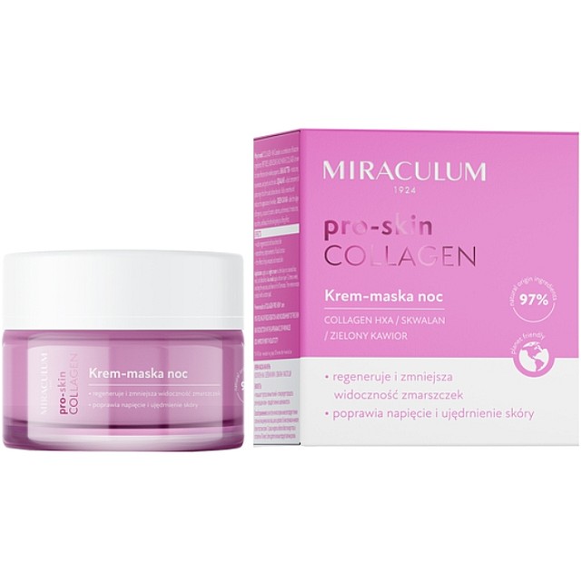 Noćna krema - maska za lice protiv bora sa dodatkom kolagena 50ml - Collagen pro-age