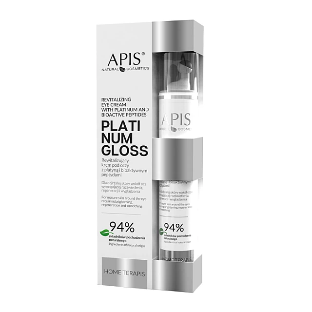 PLATINUM GLOSS Revitalizujuća krema za predeo oko očiju sa platinom i bioaktivnim peptidima 10ml