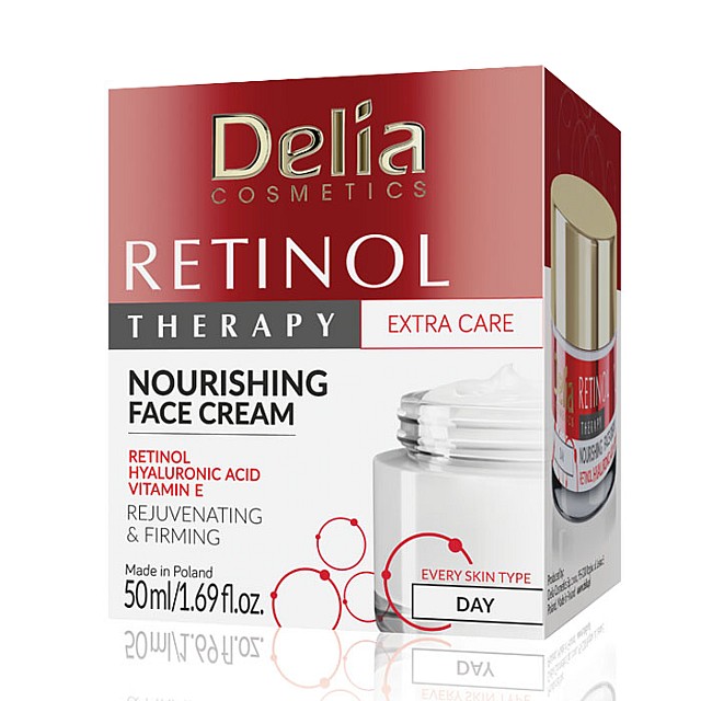 RETINOL THERAPY Dnevna retinol krema za lice protiv bora sa ekstraktom aloe vere, vitaminom E i hijaluronskom kiselinom 50ml