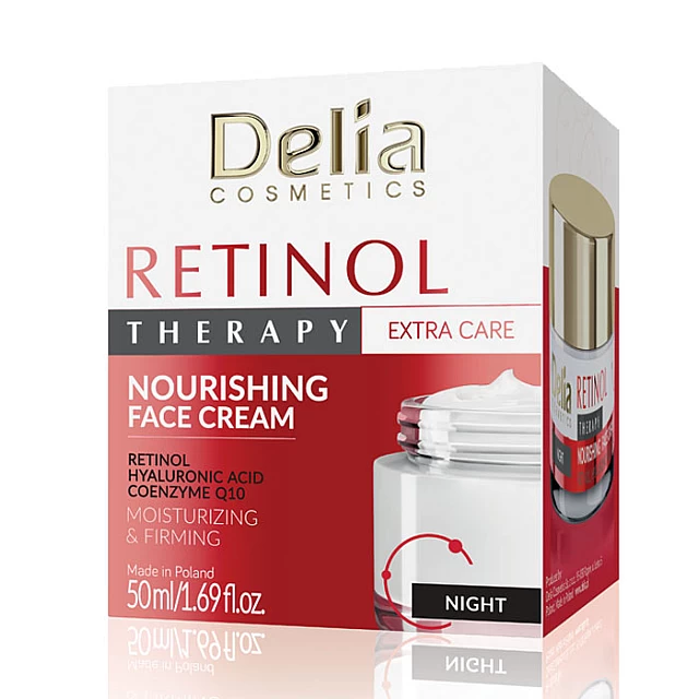 RETINOL THERAPY Noćna retinol krema za lice protiv bora sa hijaluronskom kiselinom i koenzimom Q10 50ml