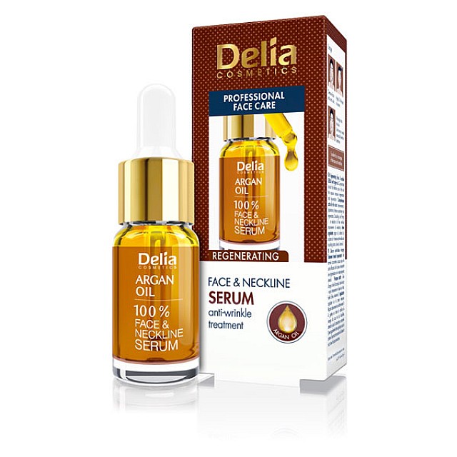 Serum za lice i vrat sa vitaminom E, arganovim uljem i bademovim uljem za regeneraciju 10 ml - DELIA