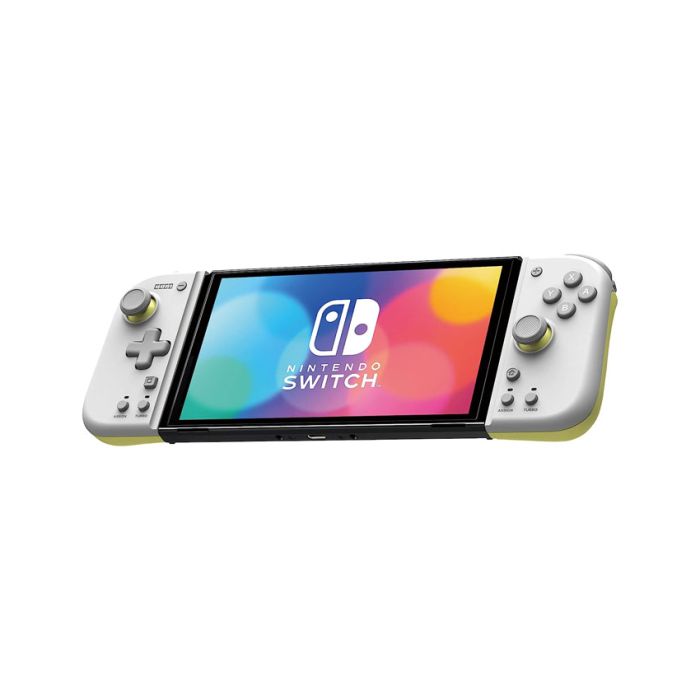 Gamepad Hori Split Pad Compact - Light Gray and Yellow