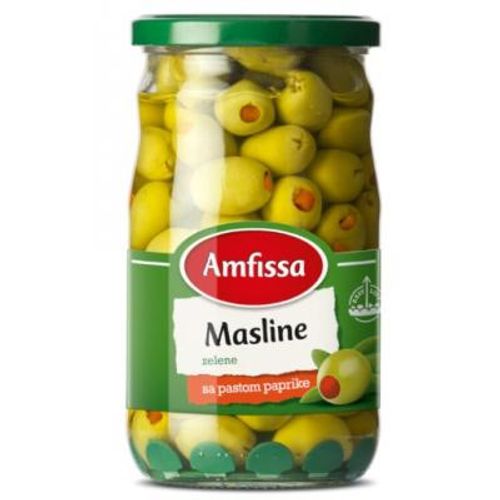 Amfissa Masline zelene sa paprikom 680g